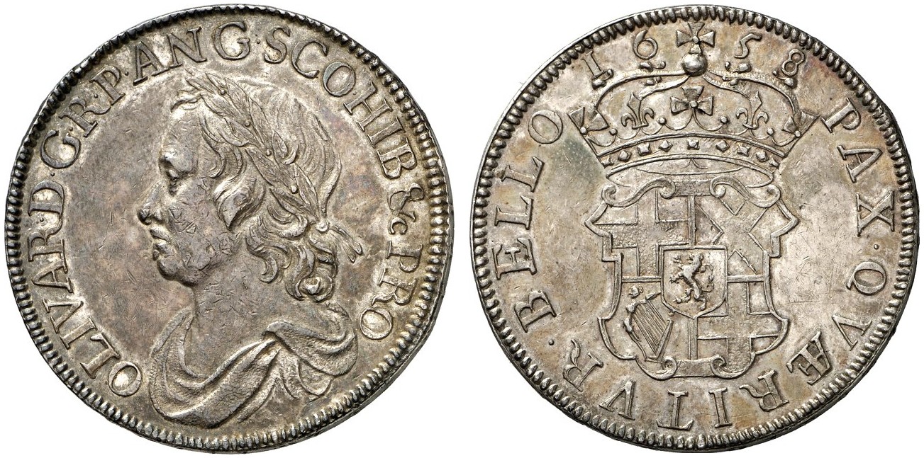GROSSBRITANNIEN / IRLAND ENGLAND Oliver Cromwell, 1653-1658. Crown 1658 ...
