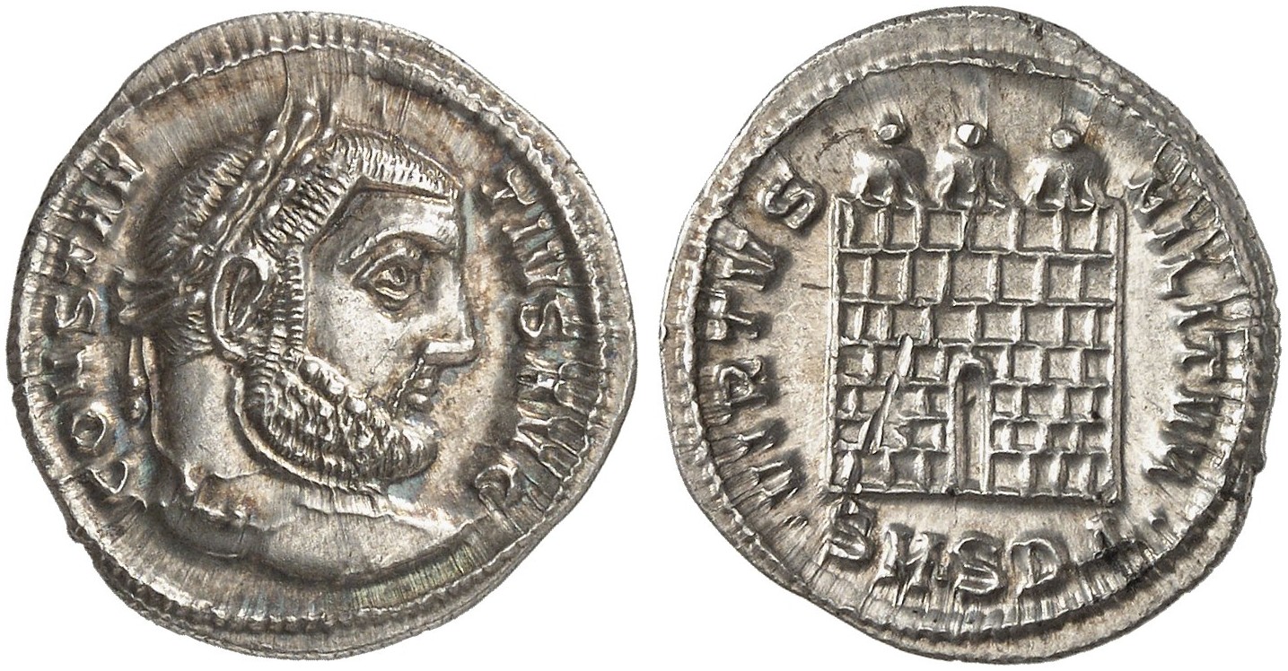 MÜNZEN DER RÖMISCHEN KAISERZEIT Constantius I., 293-306. AR-Argenteus ...