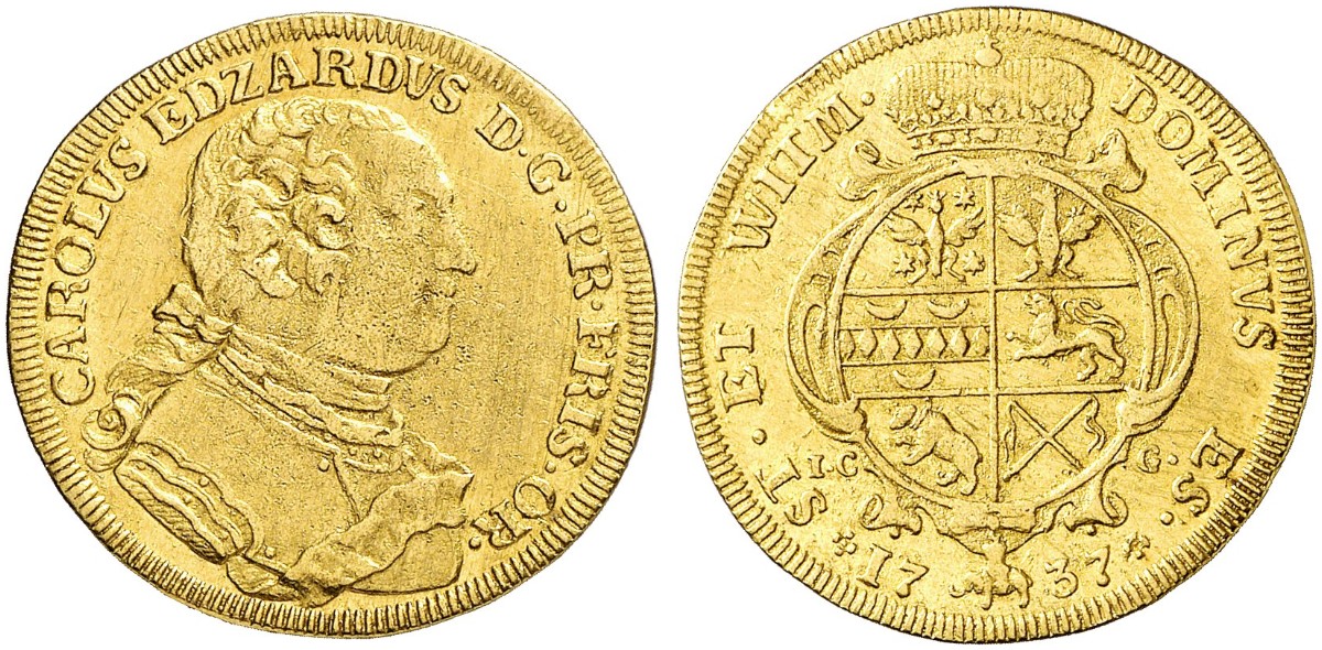 OSTFRIESLAND Karl Edzard, 1734-1744. Dukat 1737, Esens. | 247039