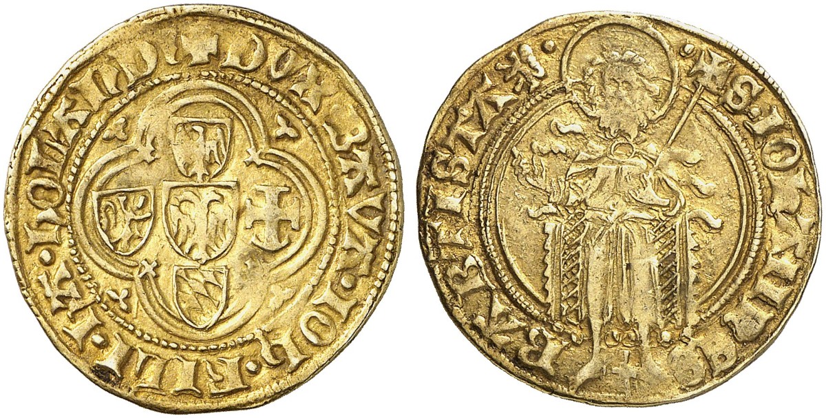 NIEDERLANDE HOLLAND Grafschaft. Jan von Bayern, 1418-1425. Goldgulden ...