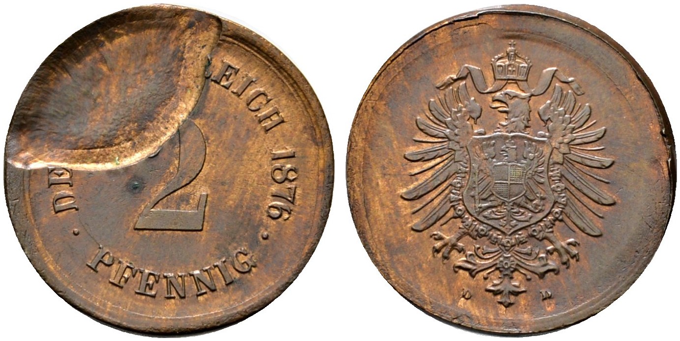 VERPRÄGUNGEN 2 Pfennig 1876 D. | 259893