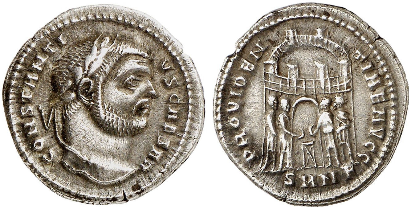 MÜNZEN DER RÖMISCHEN KAISERZEIT Constantius I., 293-306. AR-Argenteus ...