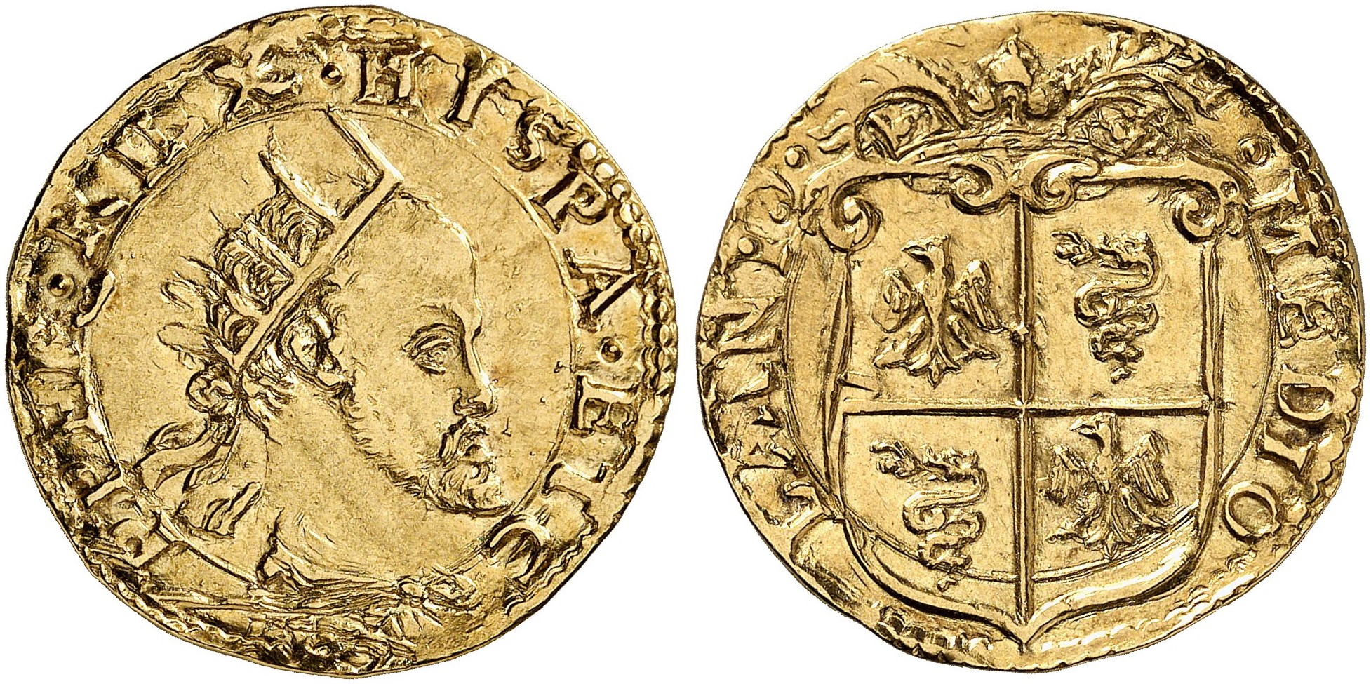 ITALIEN MAILAND Philipp II. von Spanien, 1554-1598. Doppia 1588 ...