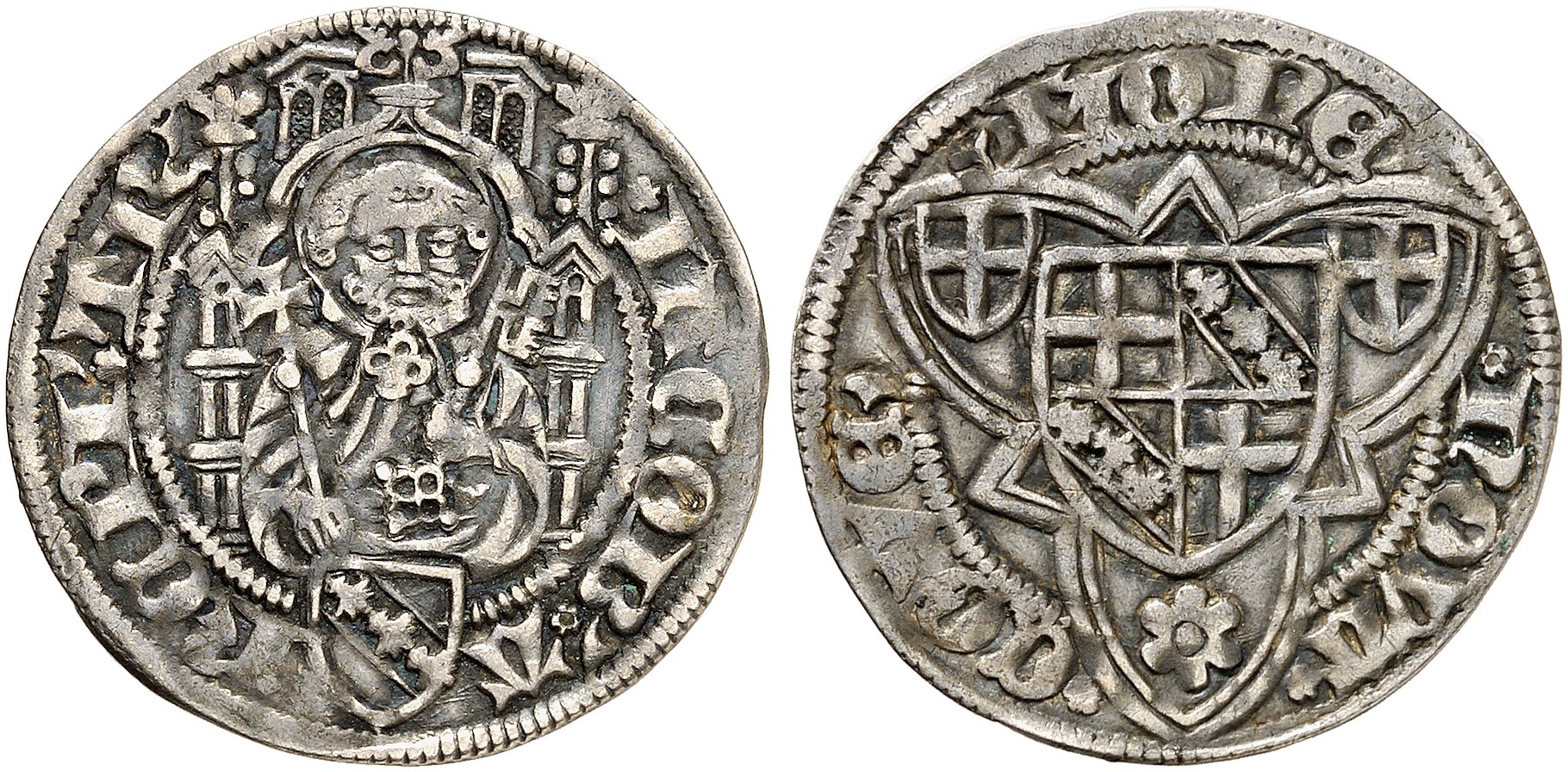 TRIER ERZBISTUM Jacob I. von Sierk, 1439-1456. Weißpfennig o. J. (1450/ ...