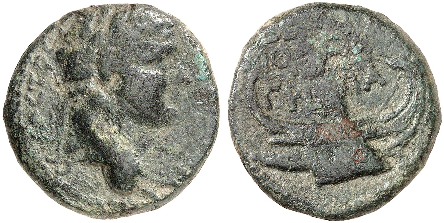 JUDAEA Herodian Dynasty Agrippa II, 50-100. Middle Bronze, year 19=79 ...