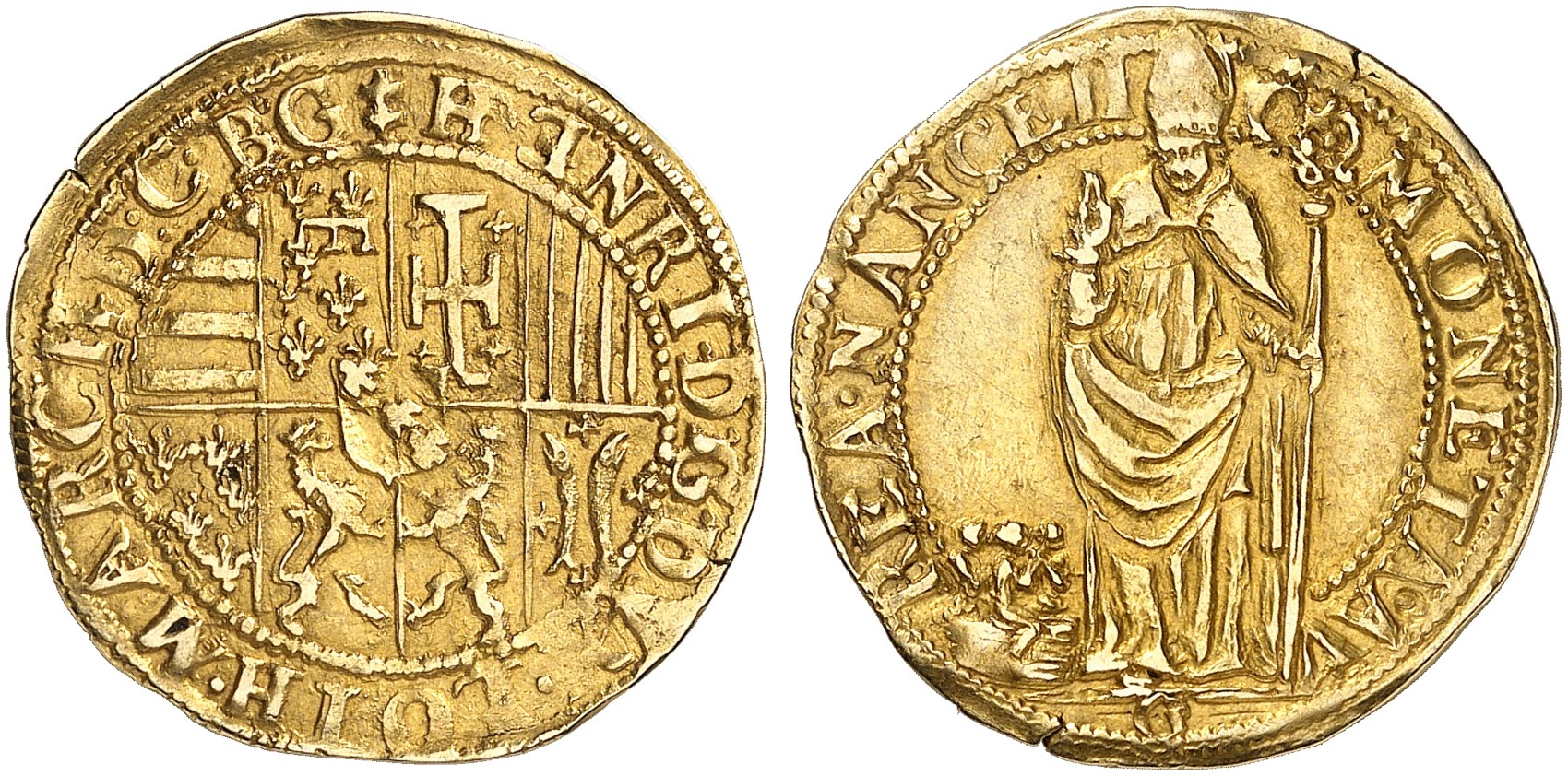 FRANKREICH/LOTHRINGEN HERZOGTUM Heinrich II., 1608-1624. Florin d'or au ...