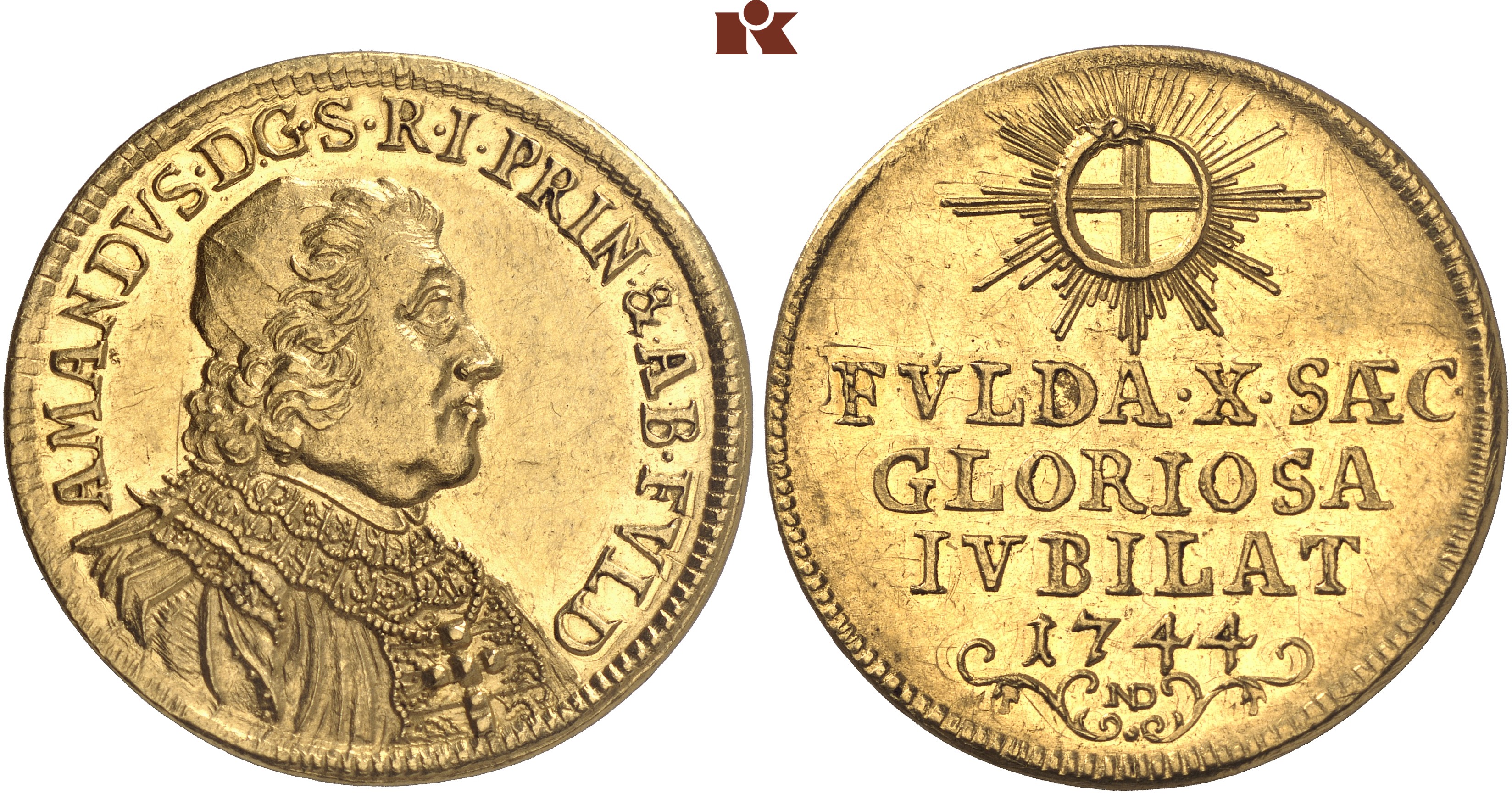 FULDA ABTEI Amadeus von Buseck, 1737-1756. Dukat 1744, | 432738