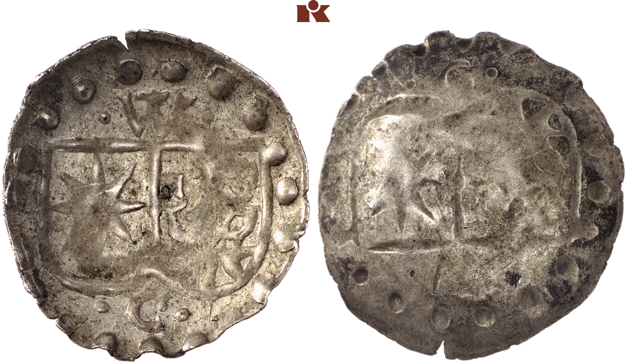 WALDECK GRAFSCHAFT Philipp IV., 1539-1574. Einseitiger Schüsselpfennig ...