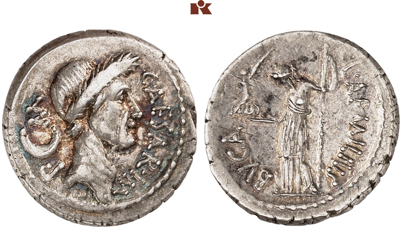 IMPERATORISCHE PRÄGUNGEN C. Julius Caesar, † 44 v. Chr. AR-Denar, 44 v ...