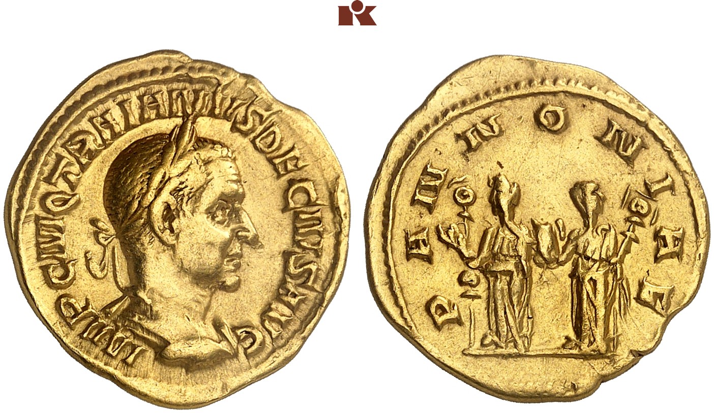 MÜNZEN DER RÖMISCHEN KAISERZEIT Traianus Decius, 249-251. AV-Aureus ...