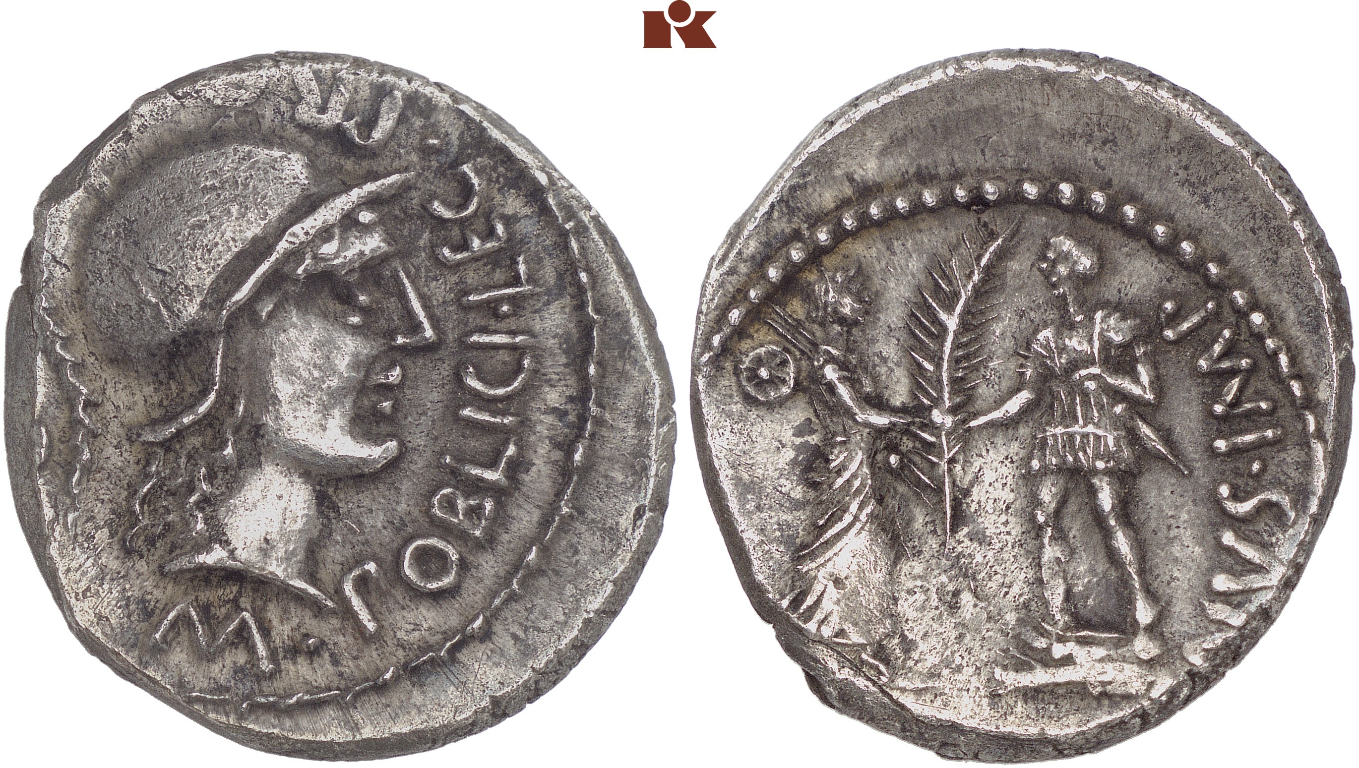 IMPERATORISCHE PRÄGUNGEN Cn. Pompeius Magnus minor, † 45 v. Chr. AR ...