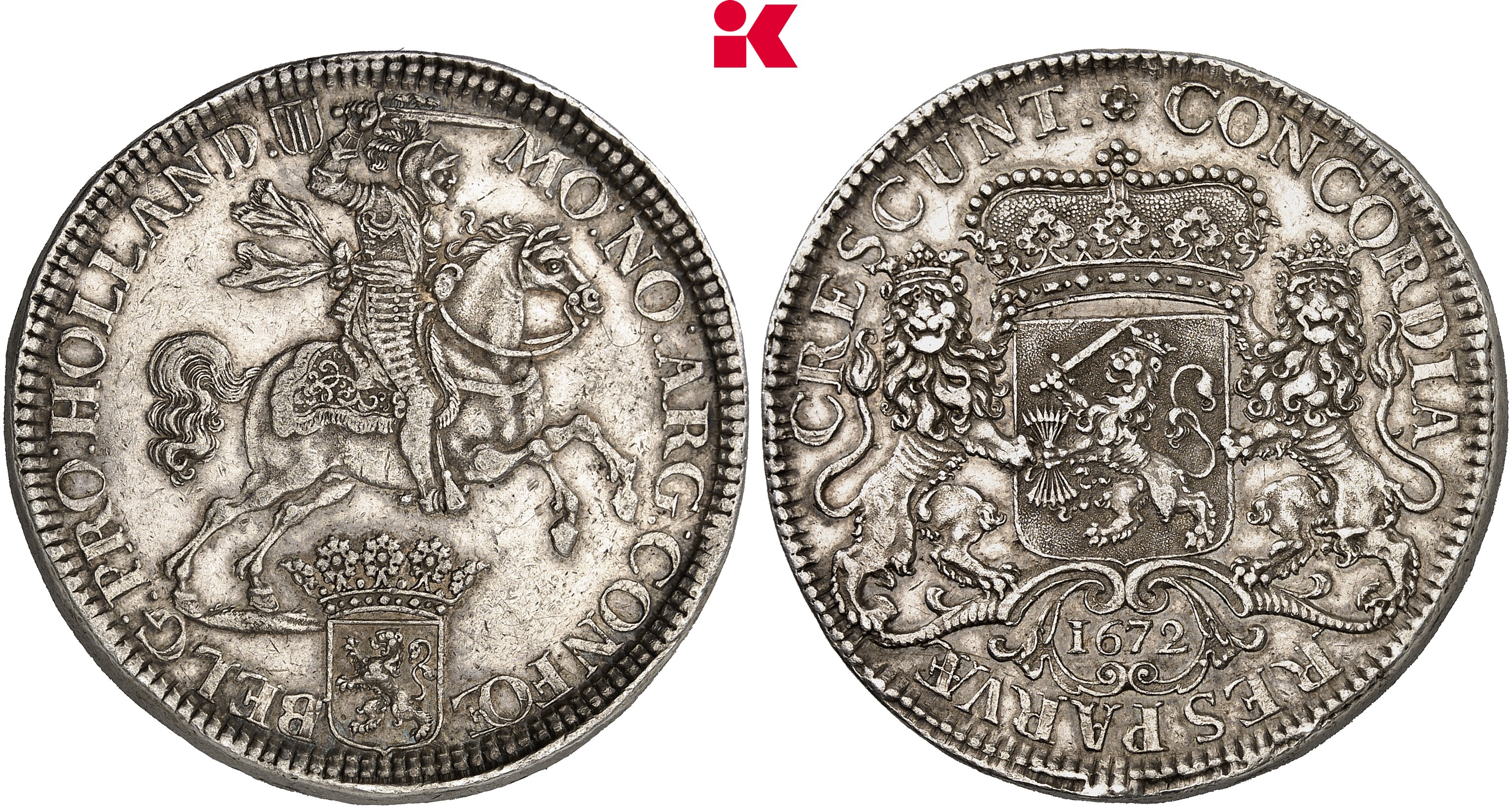 NIEDERLANDE HOLLAND Provinz. Dicker doppelter Dukaton (Piedfort ...