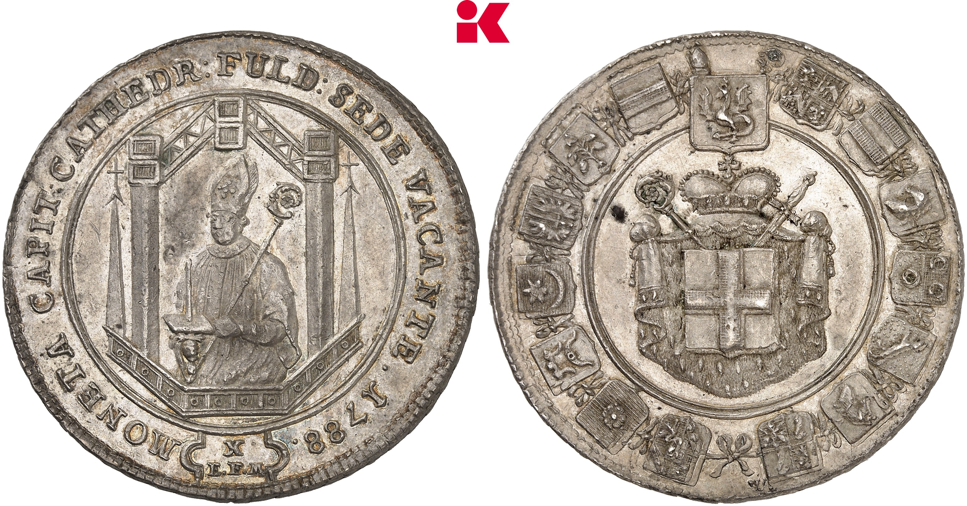 FULDA ABTEI Sedisvakanz 1788. Konv.-Taler 1788. | 698993