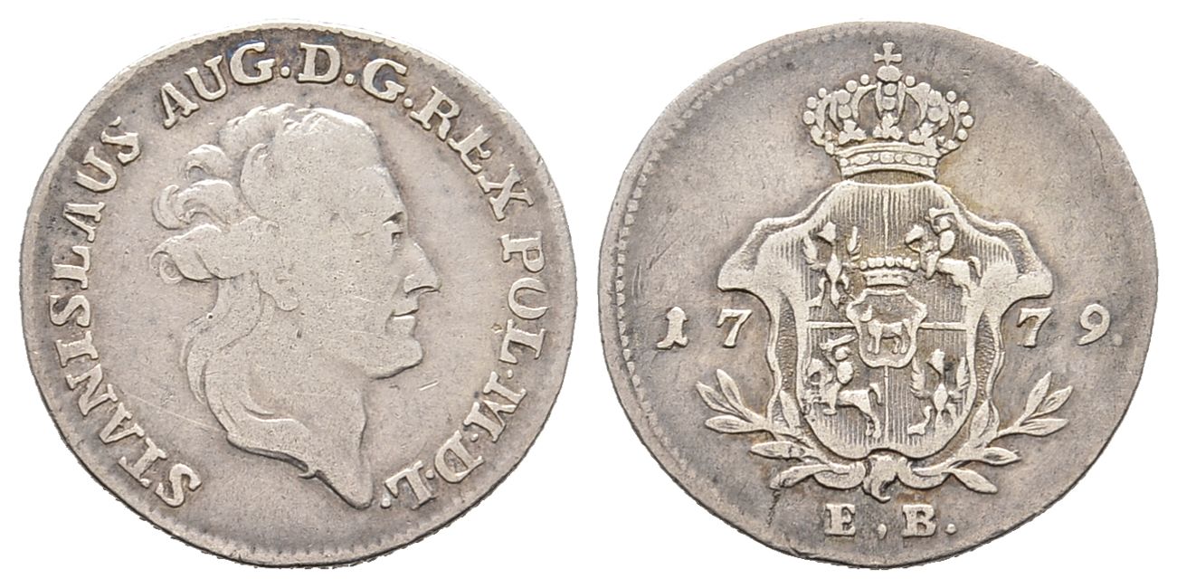 POLEN KÖNIGREICH Stanislaus August, 1764-1795. Silberabschlag von den ...