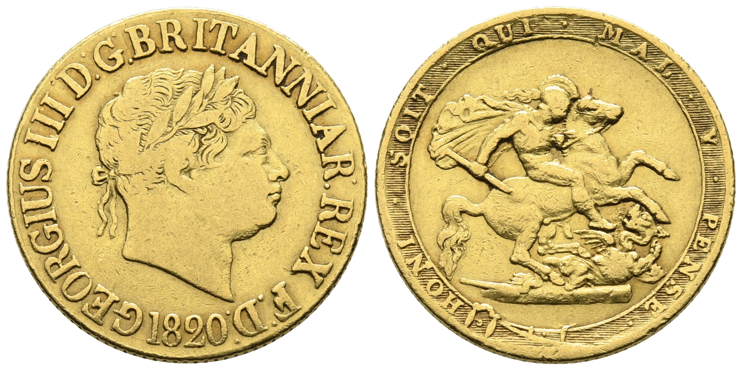 GROSSBRITANNIEN / IRLAND ENGLAND George III, 1760-1820. Sovereign 1820 ...