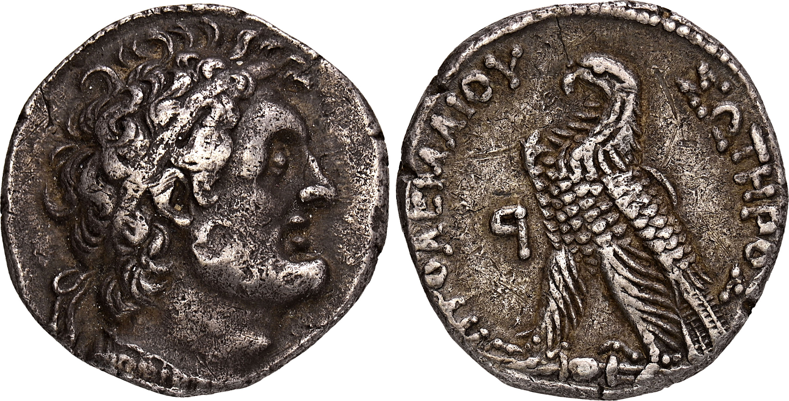 AEGYPTUS Ptolemaios V., 204-180 v. Chr. AR-Tetradrachme, Jahr 90 der ...