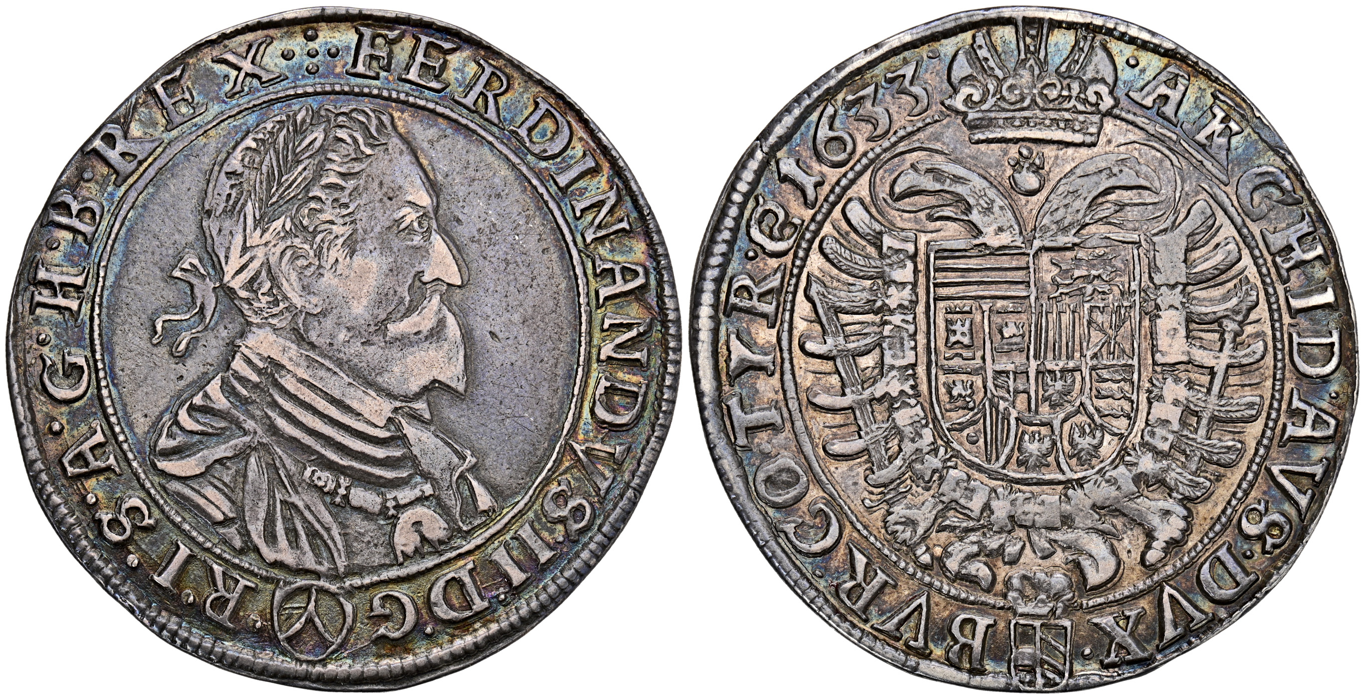 RÖMISCH-DEUTSCHES REICH Ferdinand II., 1592-1618-1637. Reichstaler 1633 ...