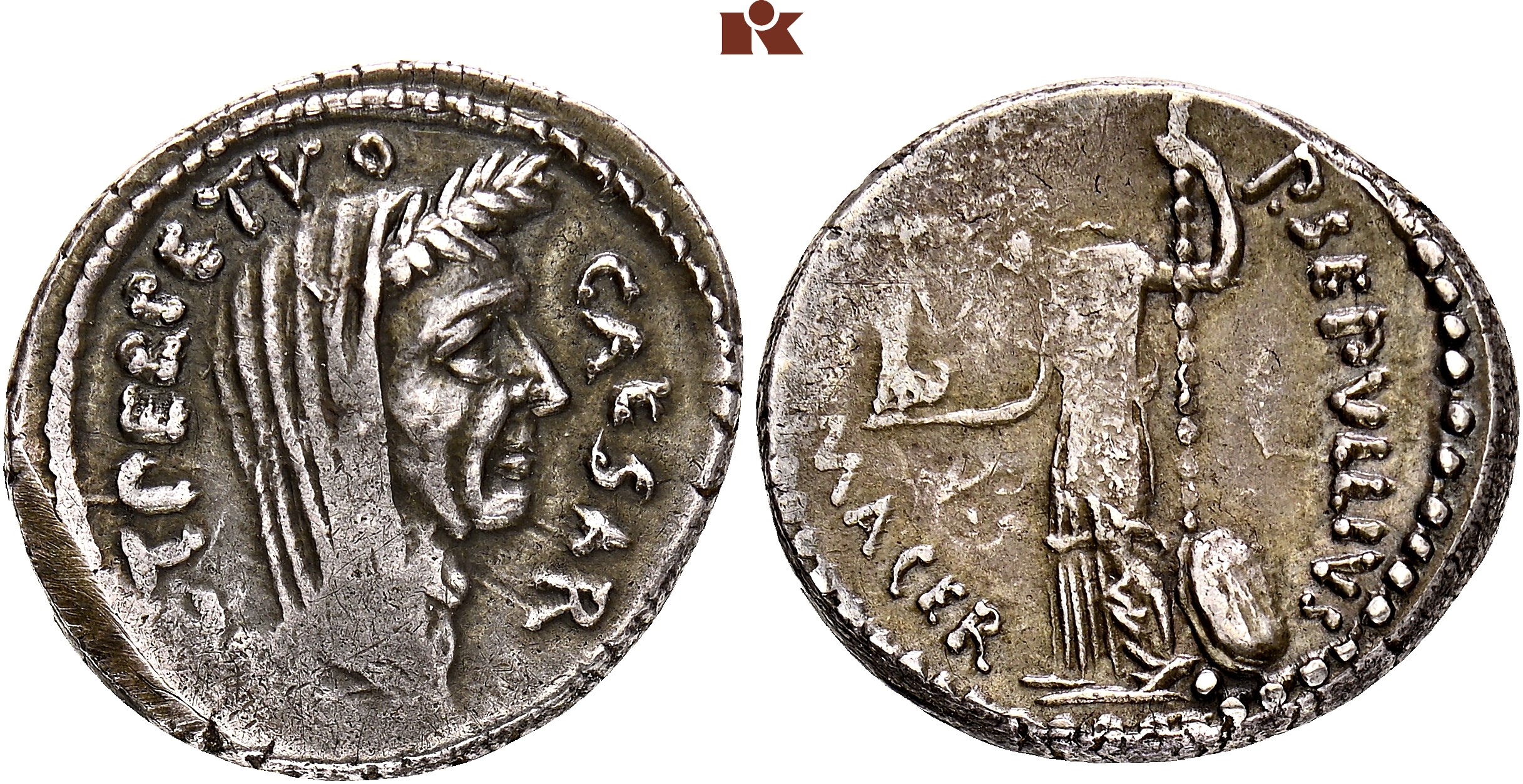 IMPERATORISCHE PRÄGUNGEN C. Julius Caesar, † 44 v. Chr. AR-Denar, 44 v ...